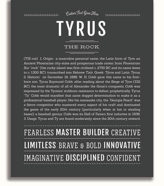 Tyrus | Name Art Print – Name Stories