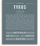 Tyrus Personalized Name Meaning Art Prints – Name Stories