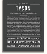 Tyson | Name Art Print – Name Stories
