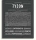 Tyson Personalized Name Meaning Art Prints – Name Stories
