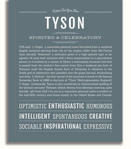 Tyson | Name Art Print – Name Stories