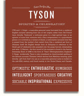 Tyson | Name Art Print – Name Stories