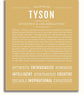 Tyson Personalized Name Meaning Art Prints – Name Stories