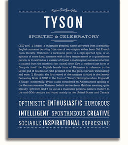Tyson | Name Art Print – Name Stories