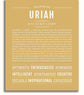 Uriah | Name Art Print – Name Stories