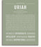 Uriah | Name Art Print – Name Stories