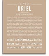Uriel Personalized Name Meaning Art Prints – Name Stories