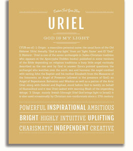 Uriel | Name Art Print – Name Stories