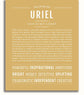 Uriel Personalized Name Meaning Art Prints – Name Stories