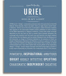 Uriel Personalized Name Meaning Art Prints – Name Stories