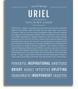 Uriel | Name Art Print – Name Stories