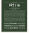 Ursula | Name Art Print – Name Stories