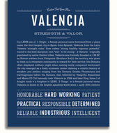 Valencia | Name Art Print – Name Stories