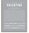 Valentina Personalized Name Meaning Art Prints – Name Stories