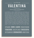 Valentina | Name Art Print – Name Stories