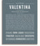 Valentina | Name Art Print – Name Stories