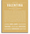 Valentina | Name Art Print – Name Stories