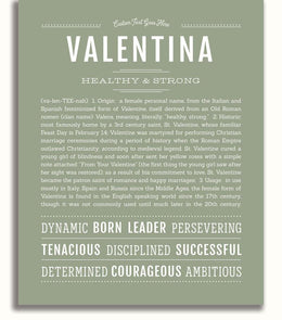 Valentina | Name Art Print – Name Stories