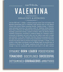 Valentina | Name Art Print – Name Stories