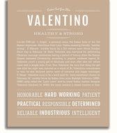 Valentino Personalized Name Meaning Art Prints – Name Stories
