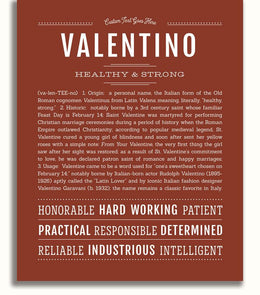 Valentino | Name Art Print – Name Stories
