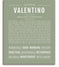 Valentino | Name Art Print – Name Stories