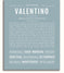 Valentino | Name Art Print – Name Stories