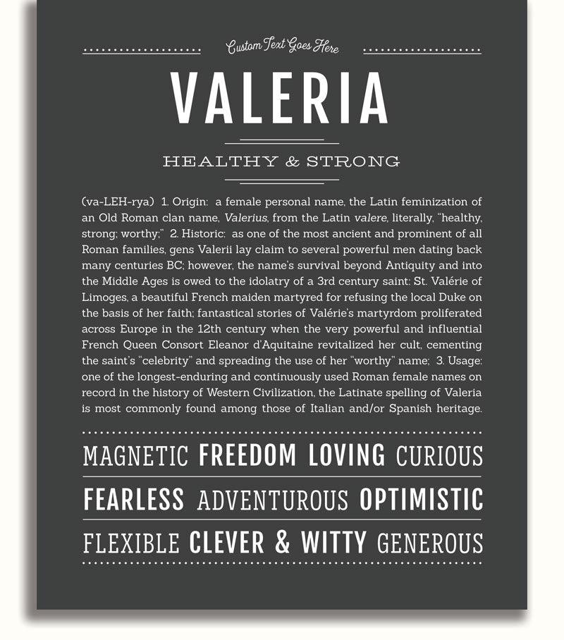 Valeria | Name Art Print – Name Stories