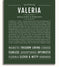 Valeria | Name Art Print – Name Stories