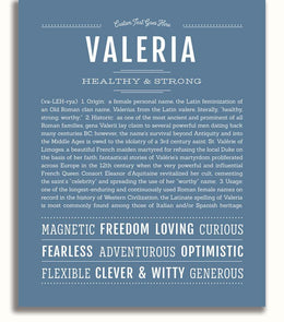 Valeria | Name Art Print – Name Stories