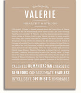 Valerie | Name Art Print – Name Stories