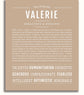 Valerie | Name Art Print – Name Stories