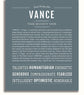 Vance | Name Art Print – Name Stories