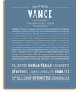 Vance | Name Art Print – Name Stories