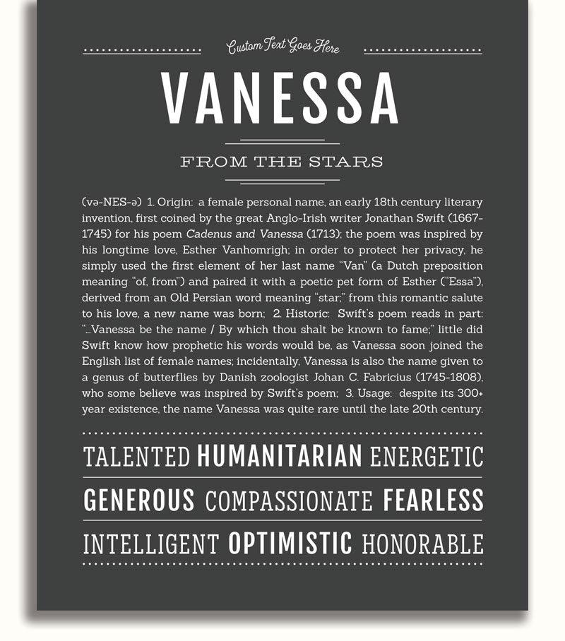 Vanessa Name Design