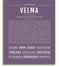 Velma Personalized Name Meaning Art Prints – Name Stories