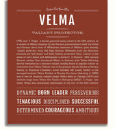 Velma | Name Art Print – Name Stories