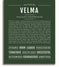 Velma Personalized Name Meaning Art Prints – Name Stories