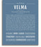 Velma Personalized Name Meaning Art Prints – Name Stories