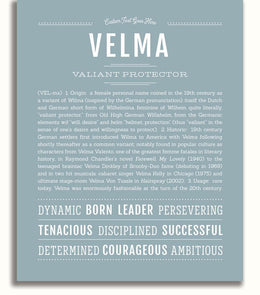 Velma | Name Art Print – Name Stories