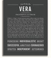 Vera | Name Art Print – Name Stories