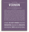 Vernon | Name Art Print – Name Stories