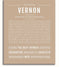 Vernon | Name Art Print – Name Stories