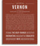 Vernon | Name Art Print – Name Stories