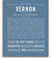 Vernon Personalized Name Meaning Art Prints – Name Stories