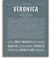 Veronica Personalized Name Meaning Art Prints – Name Stories
