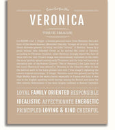 Veronica Personalized Name Meaning Art Prints – Name Stories