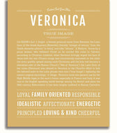 Veronica Personalized Name Meaning Art Prints – Name Stories