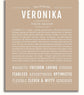 Veronika | Name Art Print – Name Stories