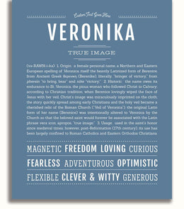 Veronika | Name Art Print – Name Stories